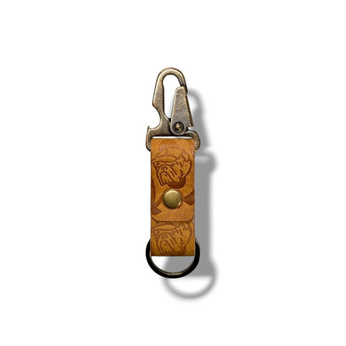 DBS x Steadfast Leather Key Fob - Cognac/Antique Brass | Dukes Barber ...