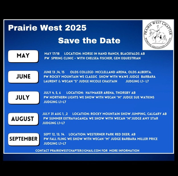 Prairie West Show Season 2025 | Working Equitation