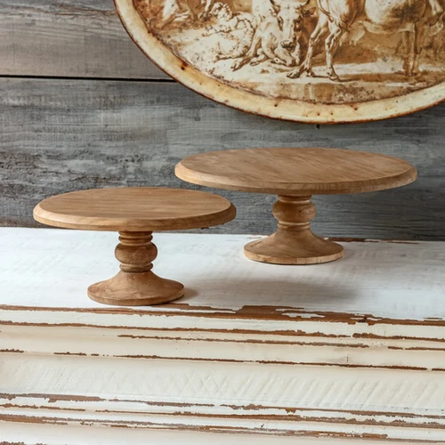 Round Wooden Cake Plate Large | Rowe Spurling Paint