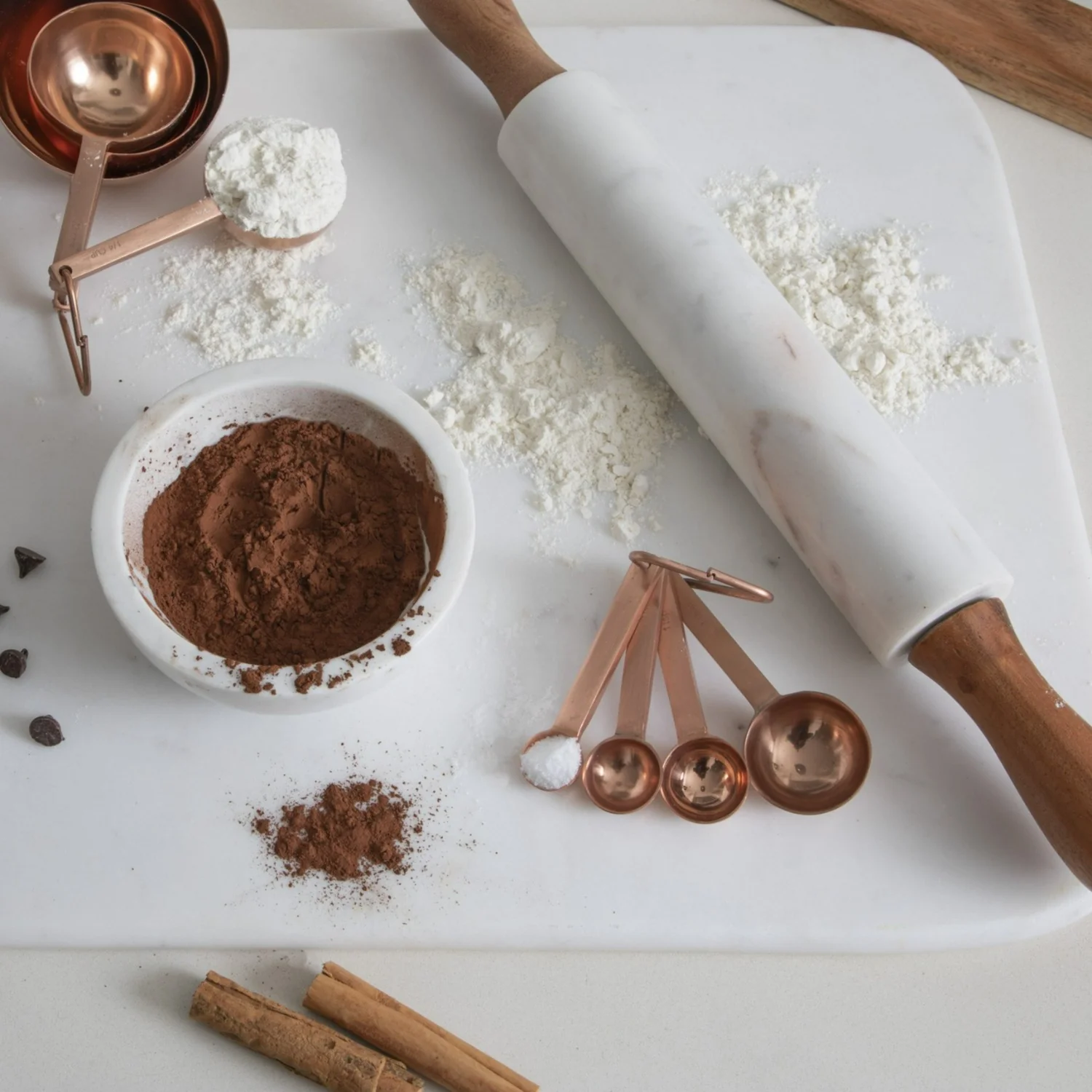 Acadia Measuring Spoons Copper | Rowe Spurling Paint