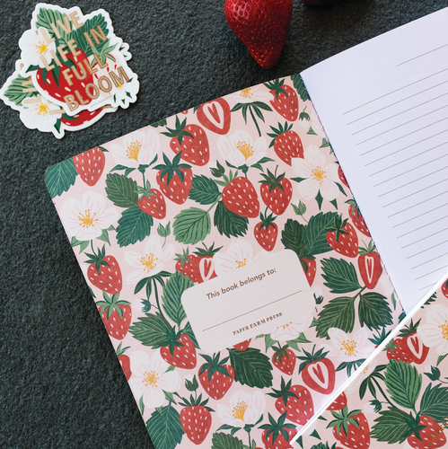 Strawberry Patch Notebook | Rowe Spurling Paint