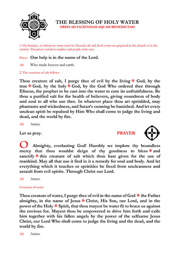 Blessing of Holy Water | bienncarlo