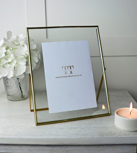 Kalo Gold Standing Metal Photoframe | Tones And Textures