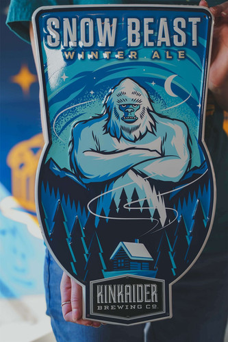 Snow Beast Metal Sign | Kinkaider Brewing