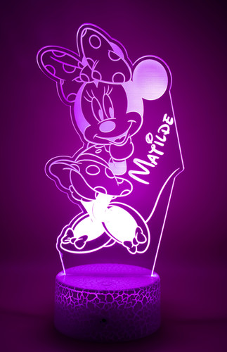 🎀 Candeeiro LED "Minnie Mouse"🐭 | Alcoa Laser