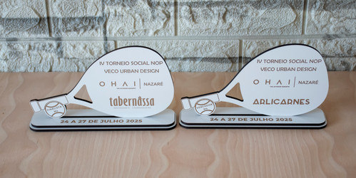 🏆 Troféu "PADEL" Personalizado🏓 | Alcoa Laser