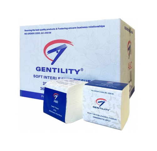 Interleaf 2 Ply Toilet Paper 250shts/Pack (36 Packs) | Dynamic Chemicals