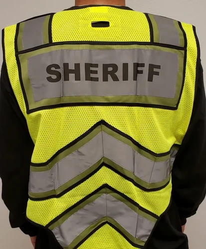 ULTRABRIGHT OLIVE - SHERIFF PUBLIC SAFETY VEST | Redline Fire Supply