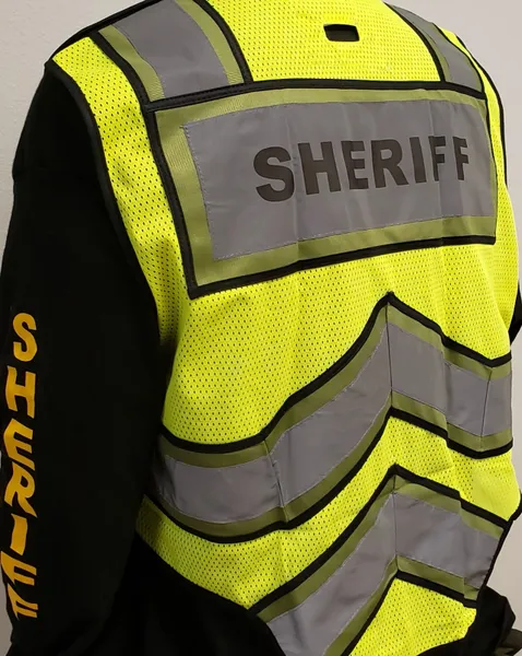ULTRABRIGHT OLIVE - SHERIFF PUBLIC SAFETY VEST | Redline Fire Supply