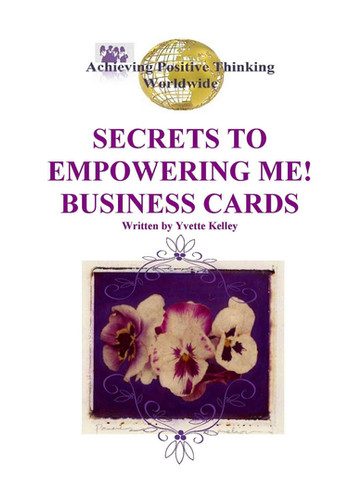 Secrets To Empowering Me! (Inspirational) Business Cards Book | APTW