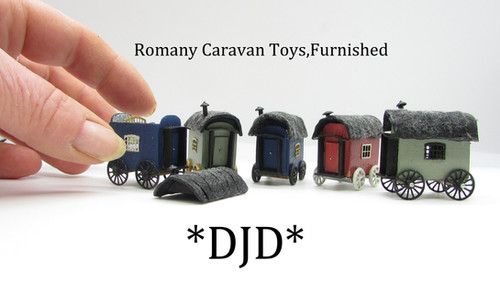 Romany Caravan Toy,Blue. | Deb Jackson Designs