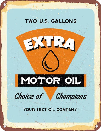motor oil | Retro Metal Designs