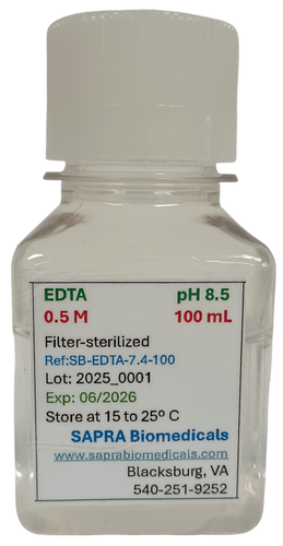 EDTA, 0.5M, pH 8.5, 100mL | SAPRA Biomedicals