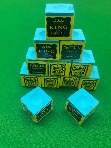 Tweeten Triangle Chalk Green 10 pack | Cue Sports Yorkshire
