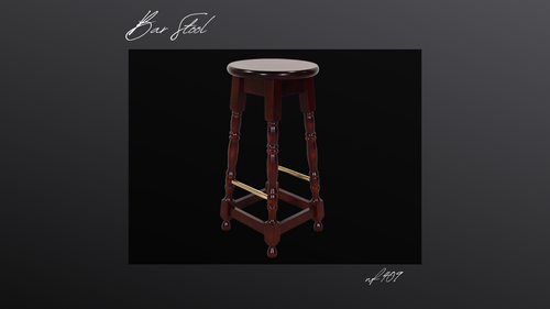 Bar Stool Brass Inlaid - wf 409 | Winchester Furniture
