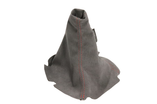 Alcantara Shift Boot Slate Grey w/Red Thread Subaru Impreza & WRX (2004 ...