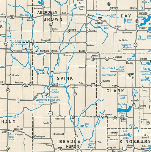 Spink County Map | Mysite
