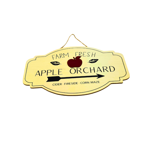 Farm Fresh Apple Orchard Sign | Lilac and Plum