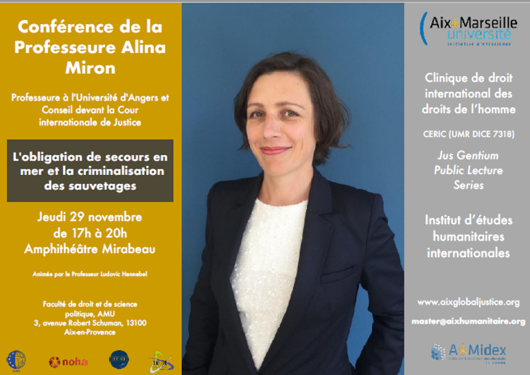 Pr. Alina Miron à Aix pour parler du secours en mer