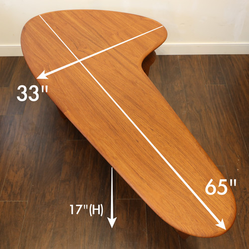 Vintage MCM Teak Boomerang Coffee Table | bananalab