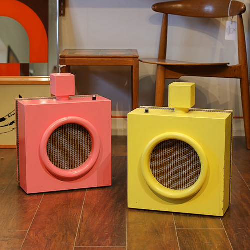 Vintage Funky Yellow & Pink Speakers | bananalab