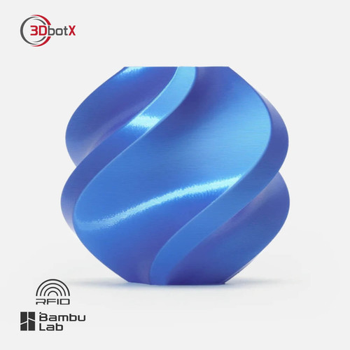 גליל פילמנט איכותי מתוצרת Bambu Lab מסוג PLA SilK בצבע כחול | 3DbotX