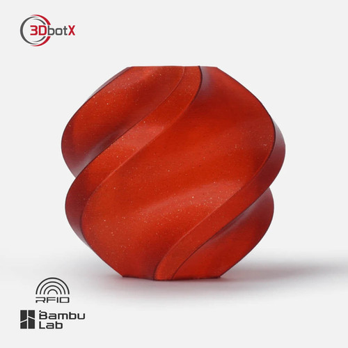גליל פילמנט איכותי מתוצרת Bambu Lab מסוג PLA Sparkle בצבע Crimson Red | 3DbotX