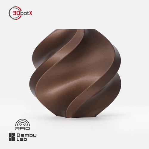 גליל פילמנט איכותי מתוצרת Bambu Lab מסוג PLA Metal בצבע Copper Brown ...