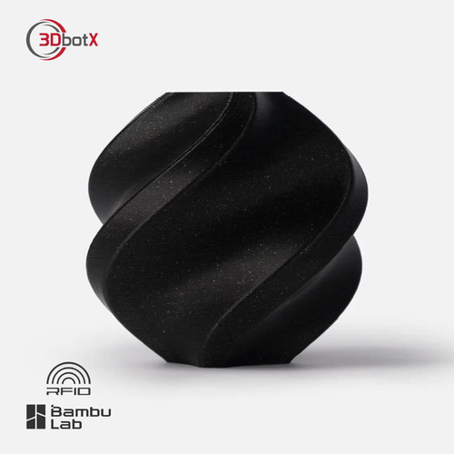 גליל פילמנט איכותי מתוצרת Bambu Lab מסוג PLA Sparkle בצבע Onyx Black | 3DbotX