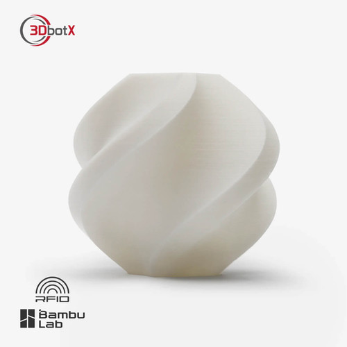 גליל פילמנט איכותי מתוצרת Bambu Lab מסוג PLA Basic בצבע לבן | 3DbotX