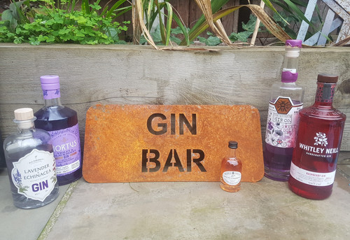 Rustic Gin Bar Sign/Plaque | Wooley Fabrication