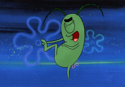 HUGE PLANKTON Production cel from SLEEPY TIME #10095 | allpremiumanimation