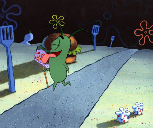 HUGE PLANKTON Production cel from SLEEPY TIME #8096 | allpremiumanimation