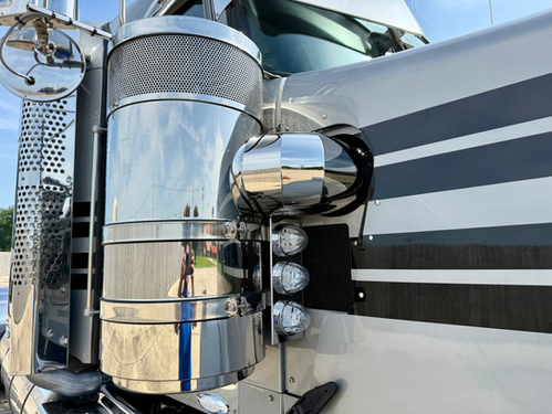 Kenworth stainless air intake elbow covers | Nu Gen Lighting