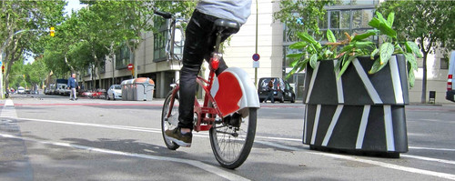 Zebra Planter - Cycle Lane Delineator | Biciway