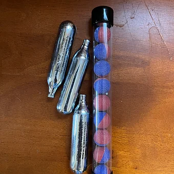 Home Defense .68 cal Pepper Ball 10 Round Refill Kit 10% PAVA Red/Blue ...