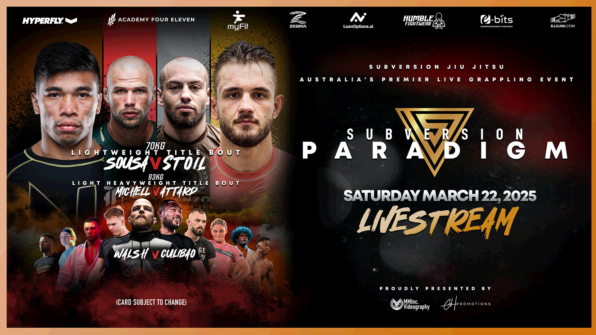 Subversion Jiu Jitsu - Event Livestream