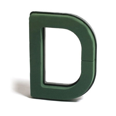 Letter D Foam with Plastic Backed with Bar Clips | Cards 4 Flowers