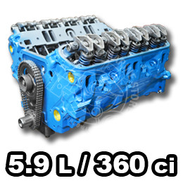 5.9 L 360 CID - Long Block Model - Inboard Engine - Remanufactured ...