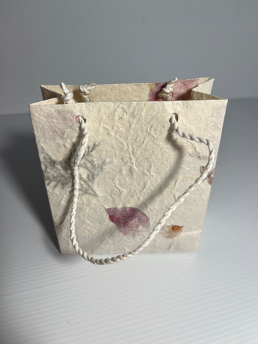 Handmade Paper Bag with Real Petals and Leaves | The Doodling Crafter