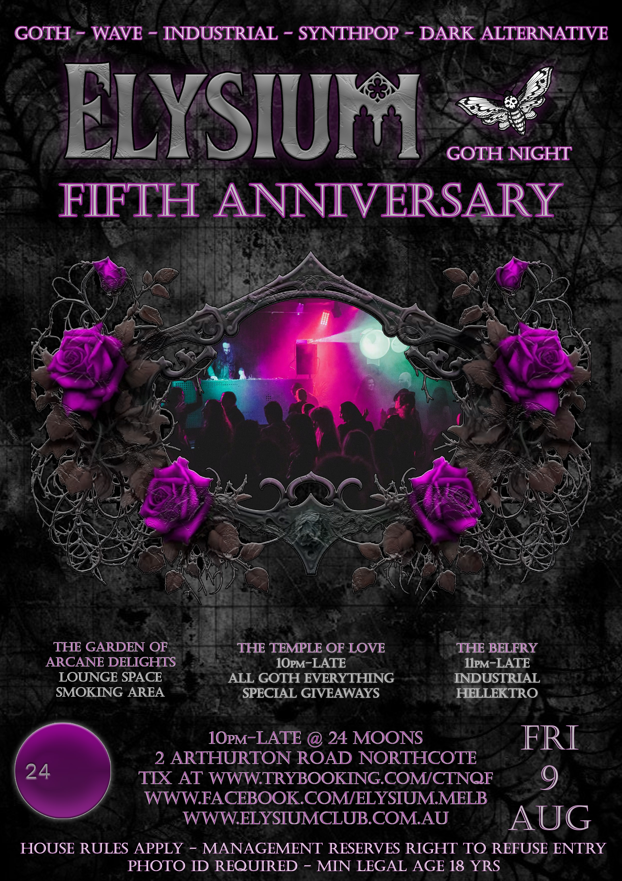 Elysium Goth Night Fifth Anniversary | Elysium Nightclub