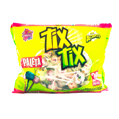Paletas Sonric's Tix Tix 30 Pzas | Candy Rico