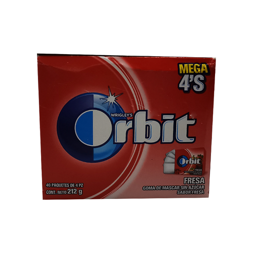 Chicles Orbit 4's Fresa | Candy Rico