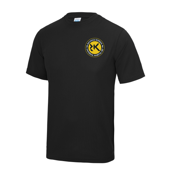 KMA Adults 'Straight Cut' Unisex Black Training T-Shirt | Huper