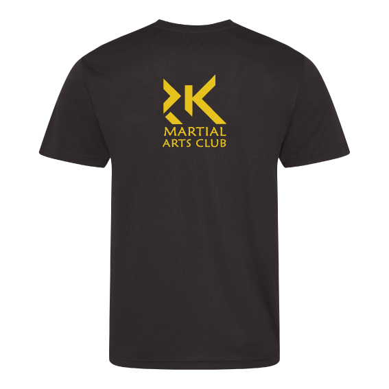 KMA Adults 'Straight Cut' Unisex Black Training T-Shirt | Huper