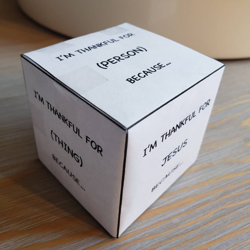 Thankful Cube Printable | GO YE KIDS