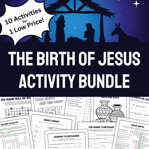 The Birth of Jesus Activity Bundle | GO YE KIDS