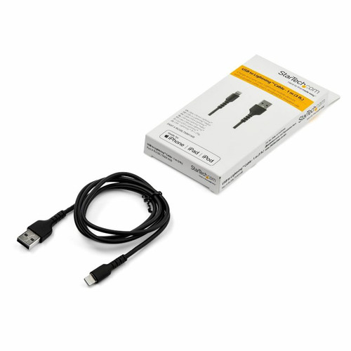 Cable Lightning Startech.com RUSBLTMM1MB USB 1 Metro Color Negro ...