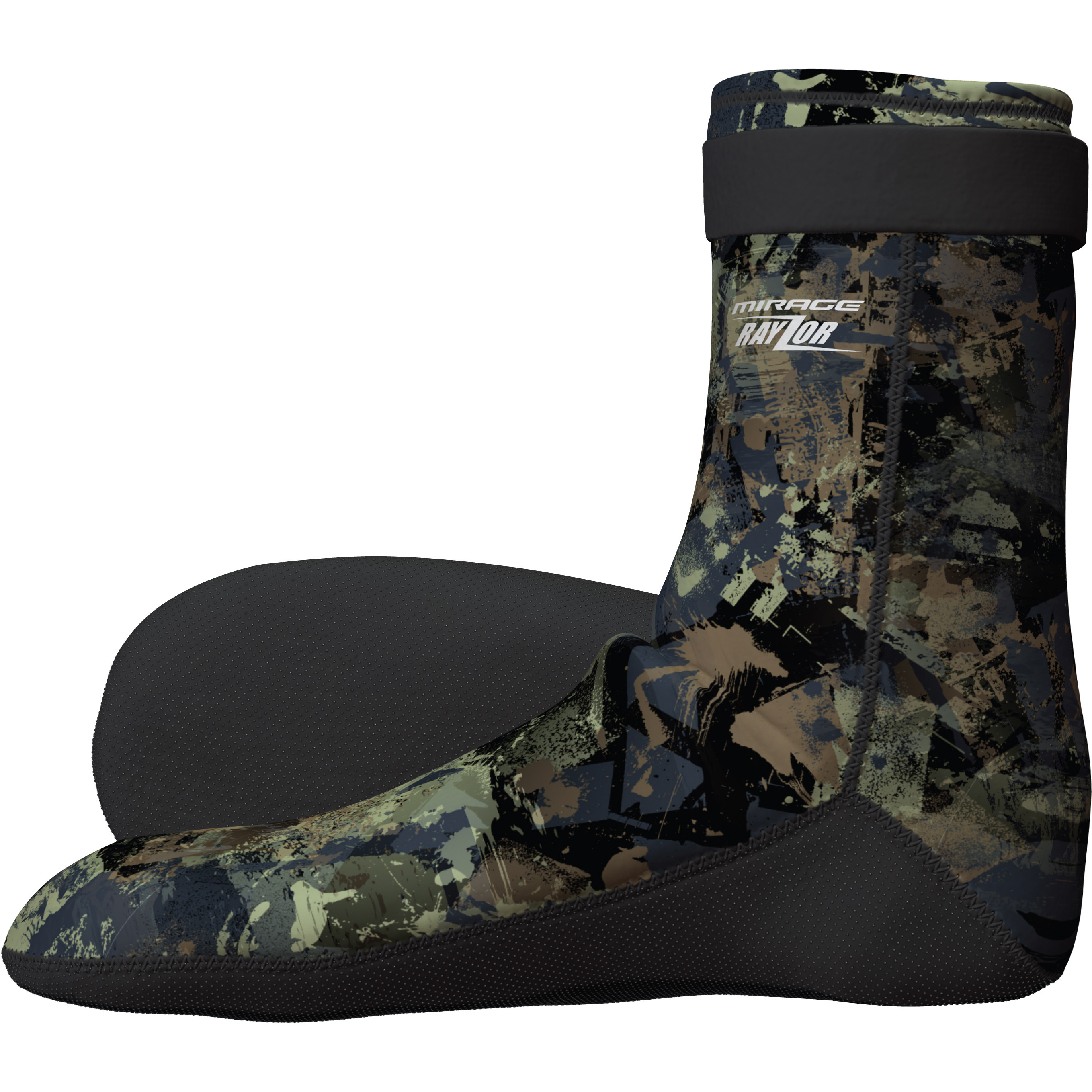 5mm Mirage Rayzor Neoprene Socks Camo