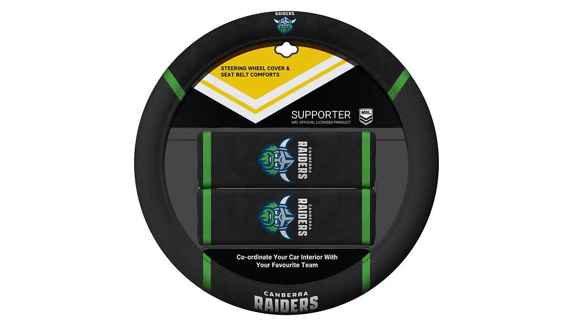 NRL Steering Wheel Cover Raiders | Sperling Enterprises